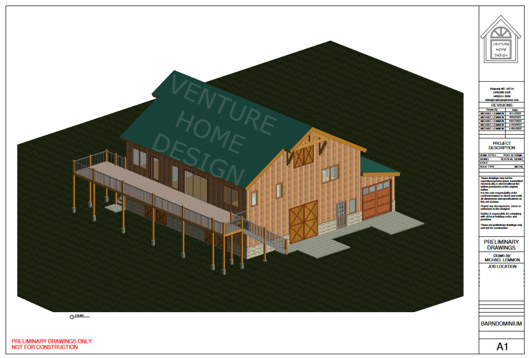 Barndominium Drawings - Venture Home Design
