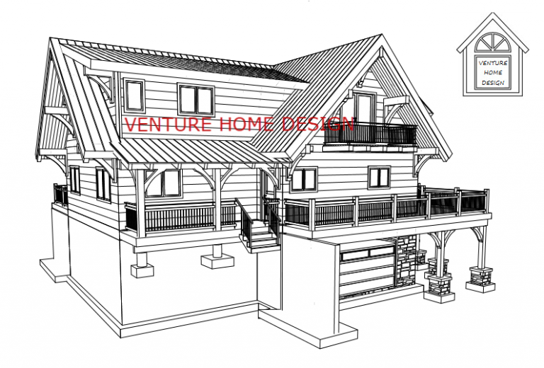 Timber Frame Custom Home - Venture Home Design