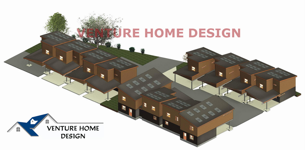Quadruplex Townhouse Units - Venture Home Design