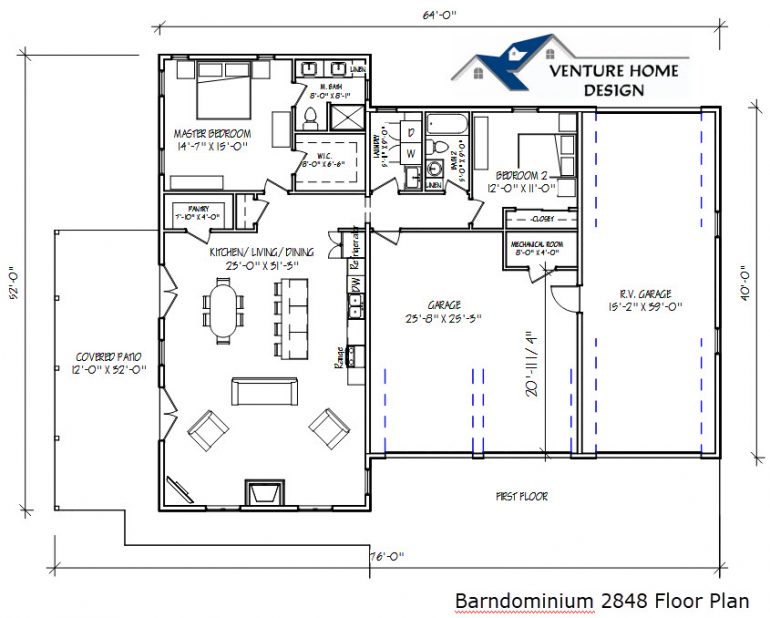 Barndominium Drawings - Venture Home Design